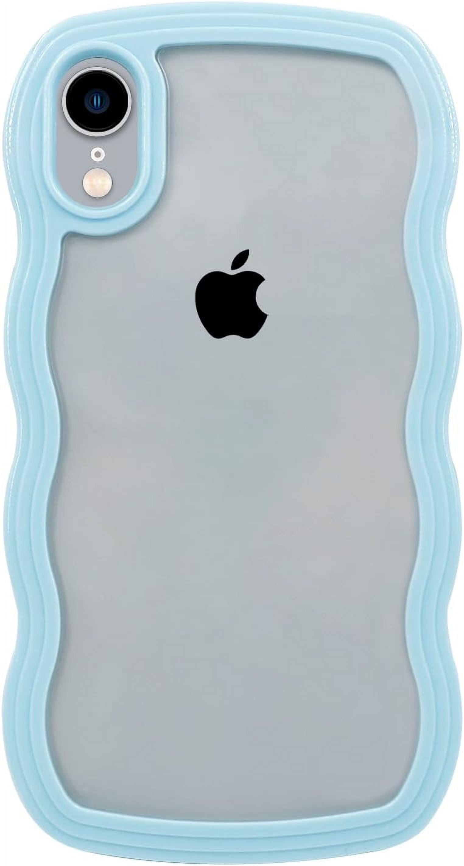 Phone Case for iPhone XR, Cute Curly Wave Frame Shape Shockproof Soft ...