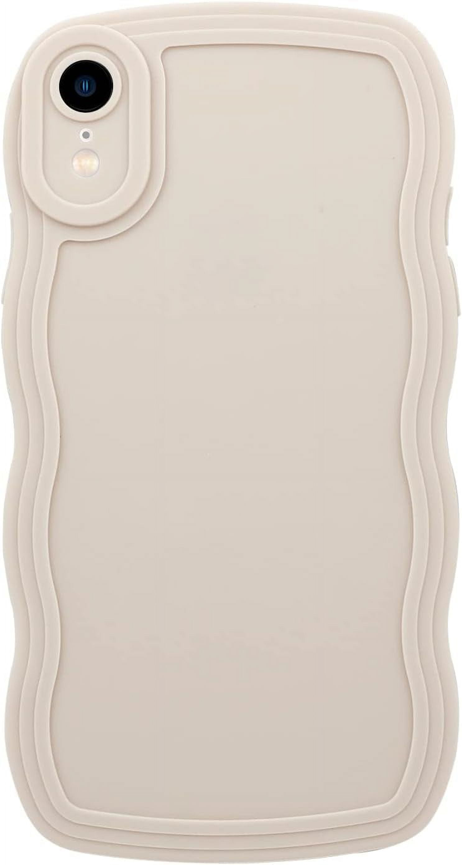 Phone Case for iPhone XR, Solid Color Curly Wave Frame Soft TPU Bumpers ...