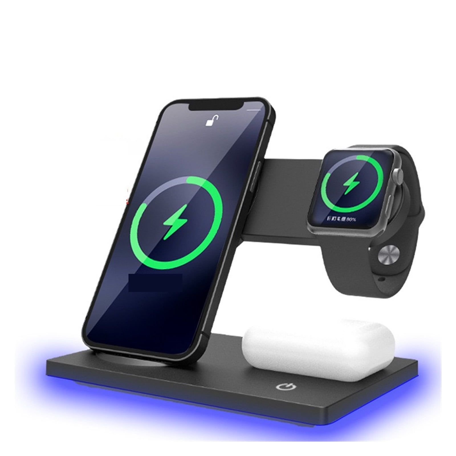 Phone Charger, 30W 3 In 1 Wireless Charger Induction Charging Stand For ...