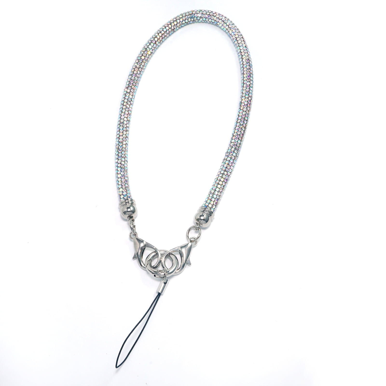 Phone Charm Chain Diamond Wrist strap Rhinestone Bling Glitter Lanyard ...