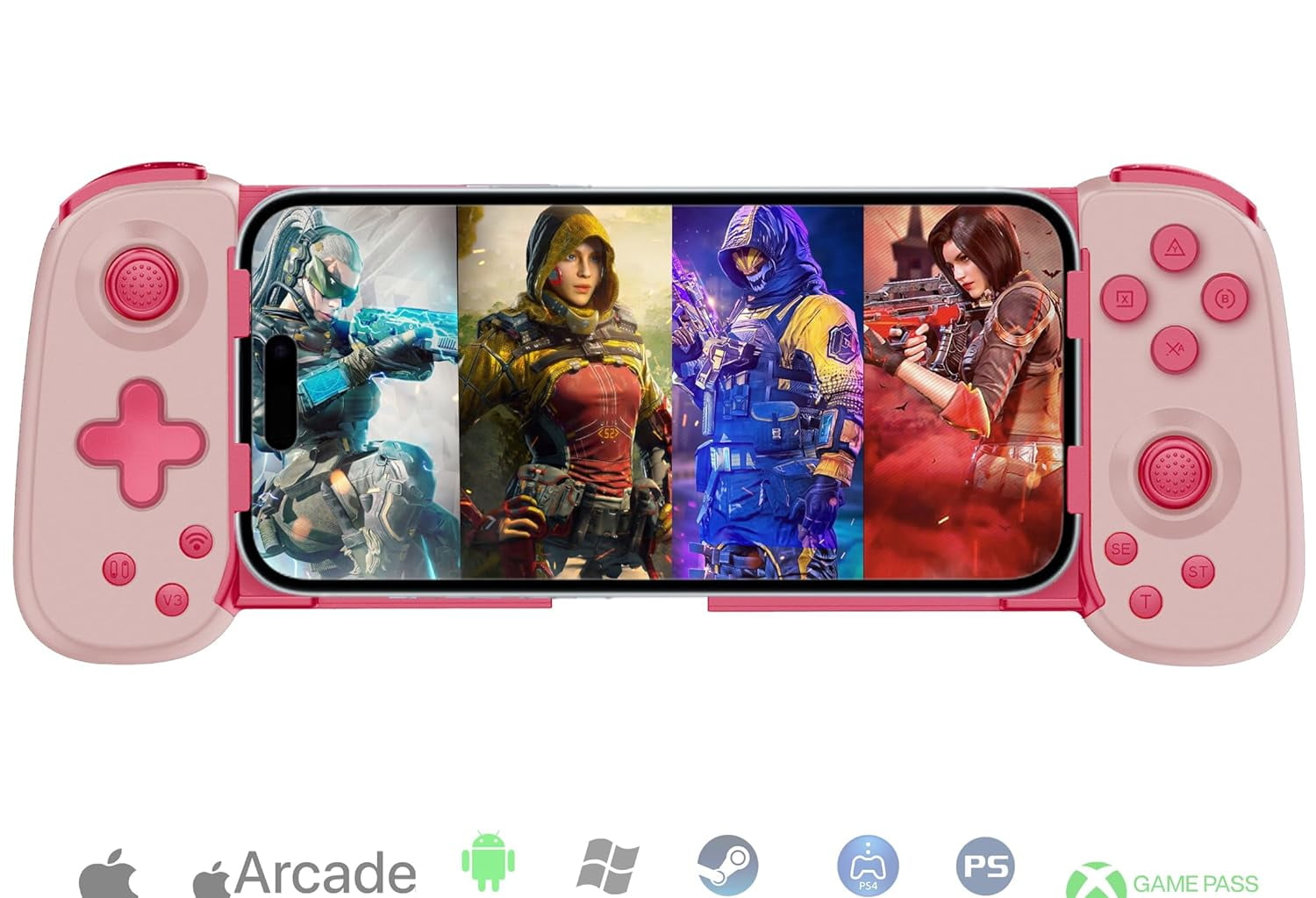 Phone Controller For Iphoneandroidpc D6 Wireless Game Controller For Switchps3ps4 With Hall 8677