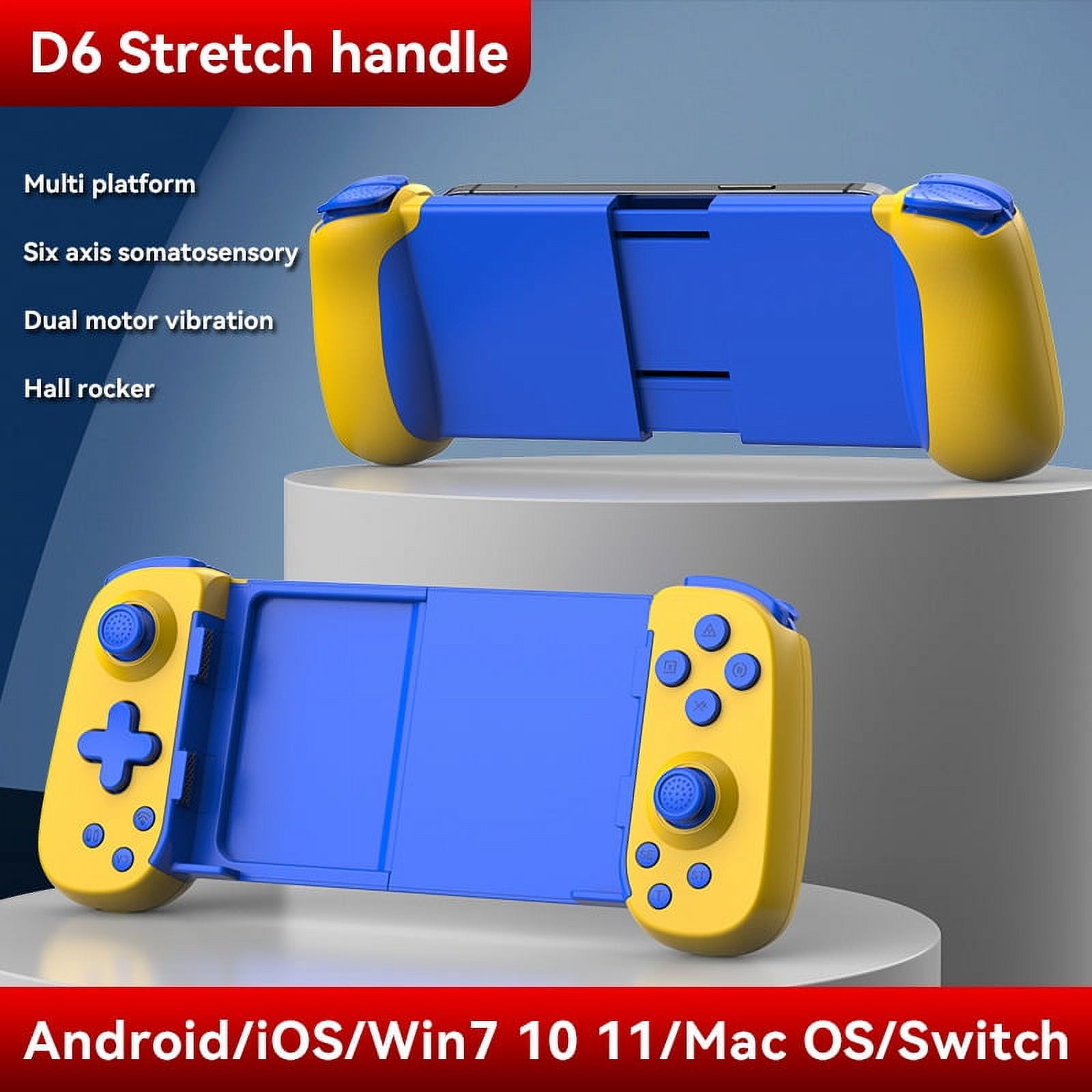 Phone Controller For Iphoneandroidpc D6 Wireless Game Controller For Switchps3ps4 With Hall 6758