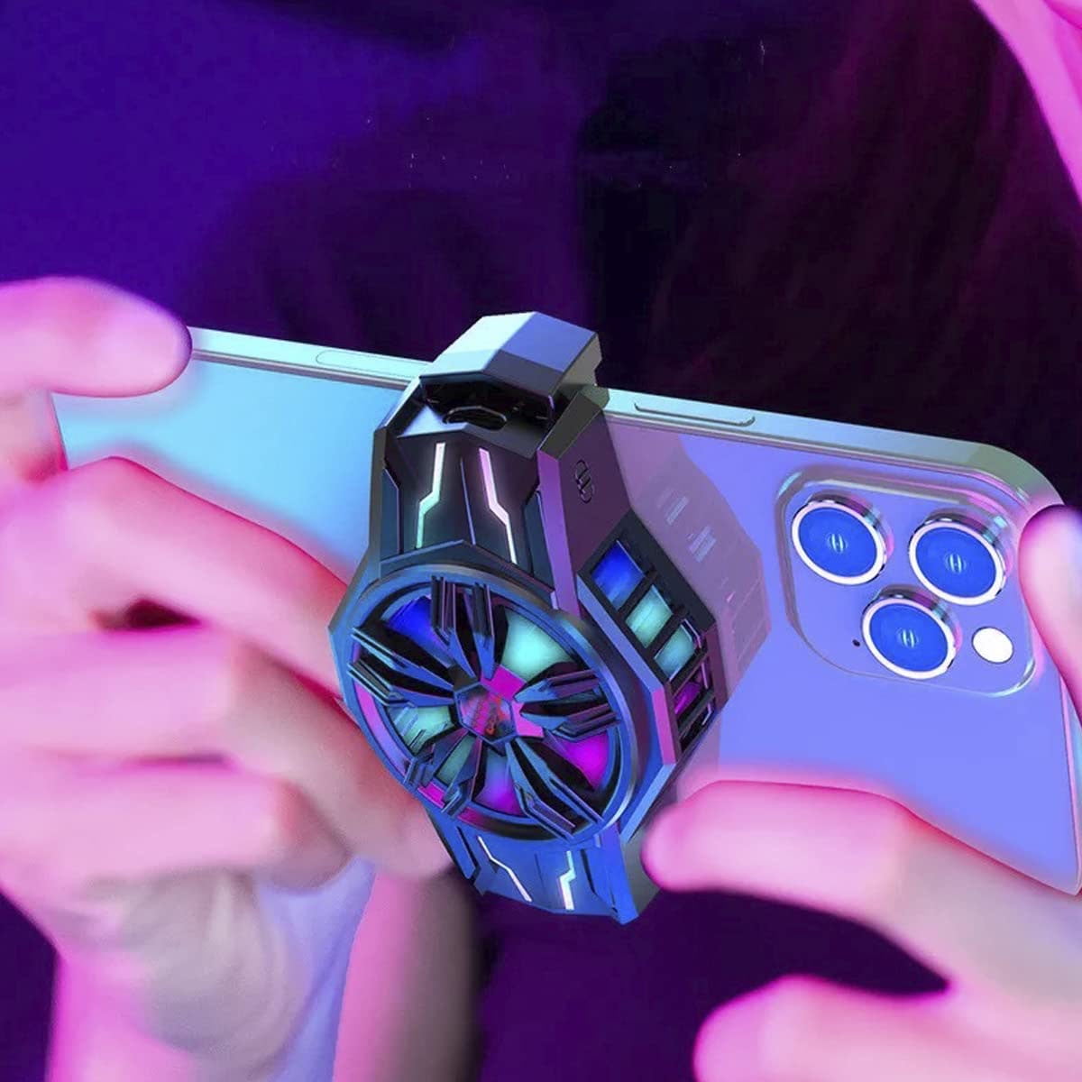 Phone Cooler with Dual Semi-Conductor Cooling Chip, Twin Turbines, Twin ...