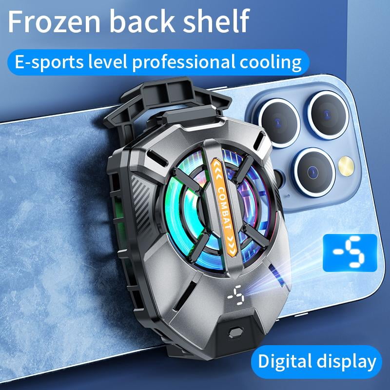 Phone Cooler, Portable Lightweight Cooling Fan, LED Display Radiator ...