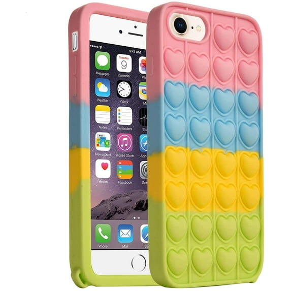 Phone Cover Silicone with Push Bubble Pop Fidget Case Compatible with ...