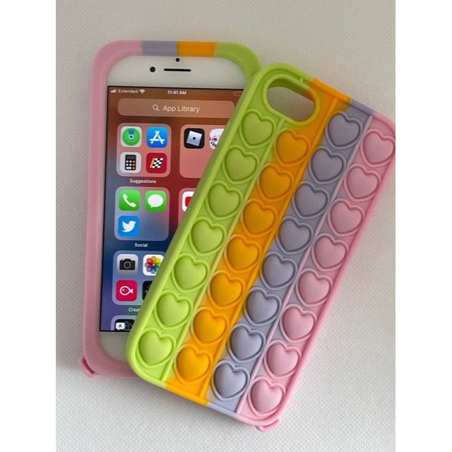 Phone Cover Silicone with Push Bubble Pop Fidget Case Compatible with ...