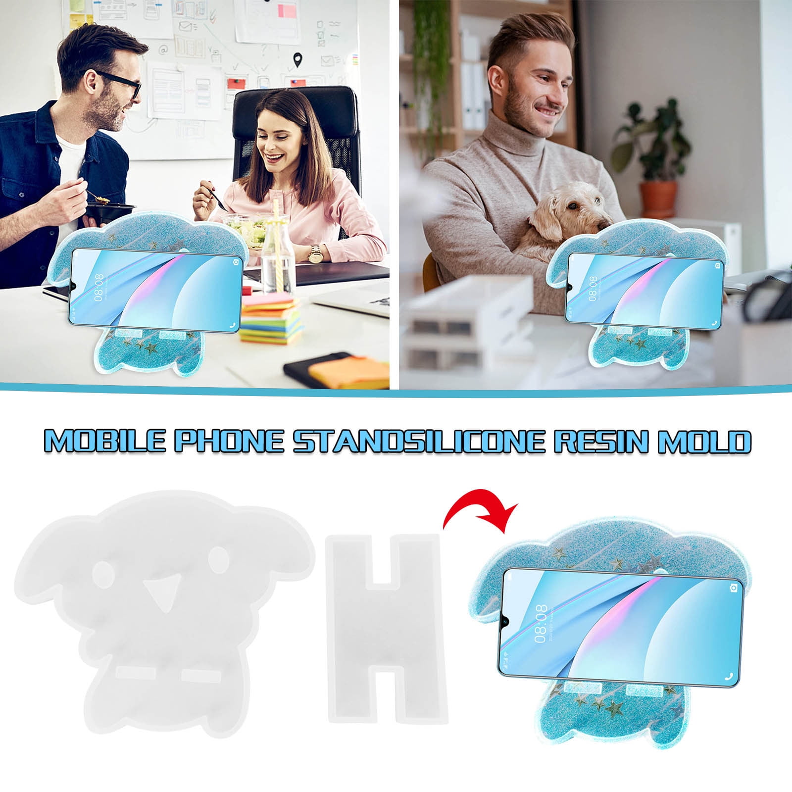 Phone Holder DIY Mobile Phone Stand Resin Phone Epoxy Resin Moulds ...