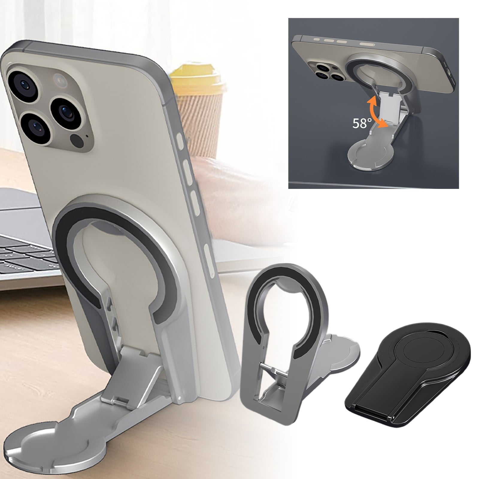 Phone Holder Stand Universal Grip for Smartphones Side Sticky Mount ...