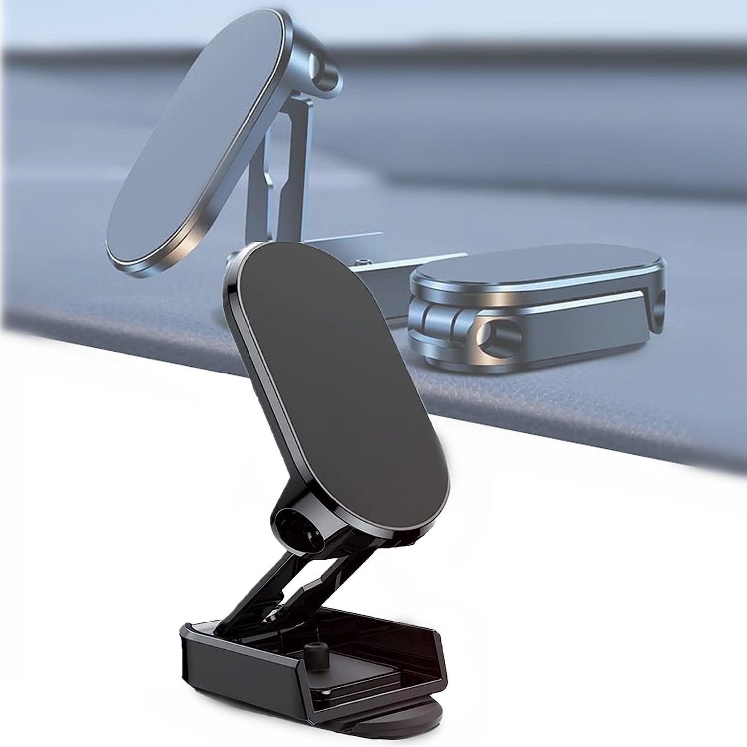 Phone Holder, Zintore Car Cell Phone Holder, Alloy Folding Magnetic Car ...
