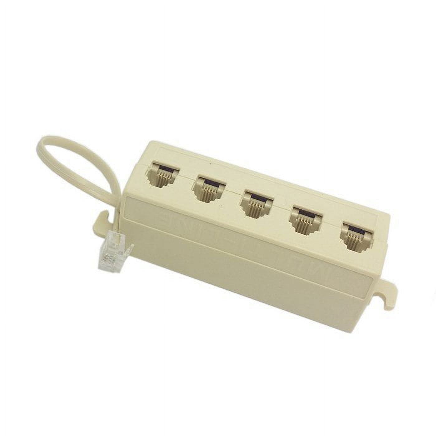 Phone Line Splitter Adapter 1 to 5, RJ11 6P4C Male to 5 Way 6P4C Female ...