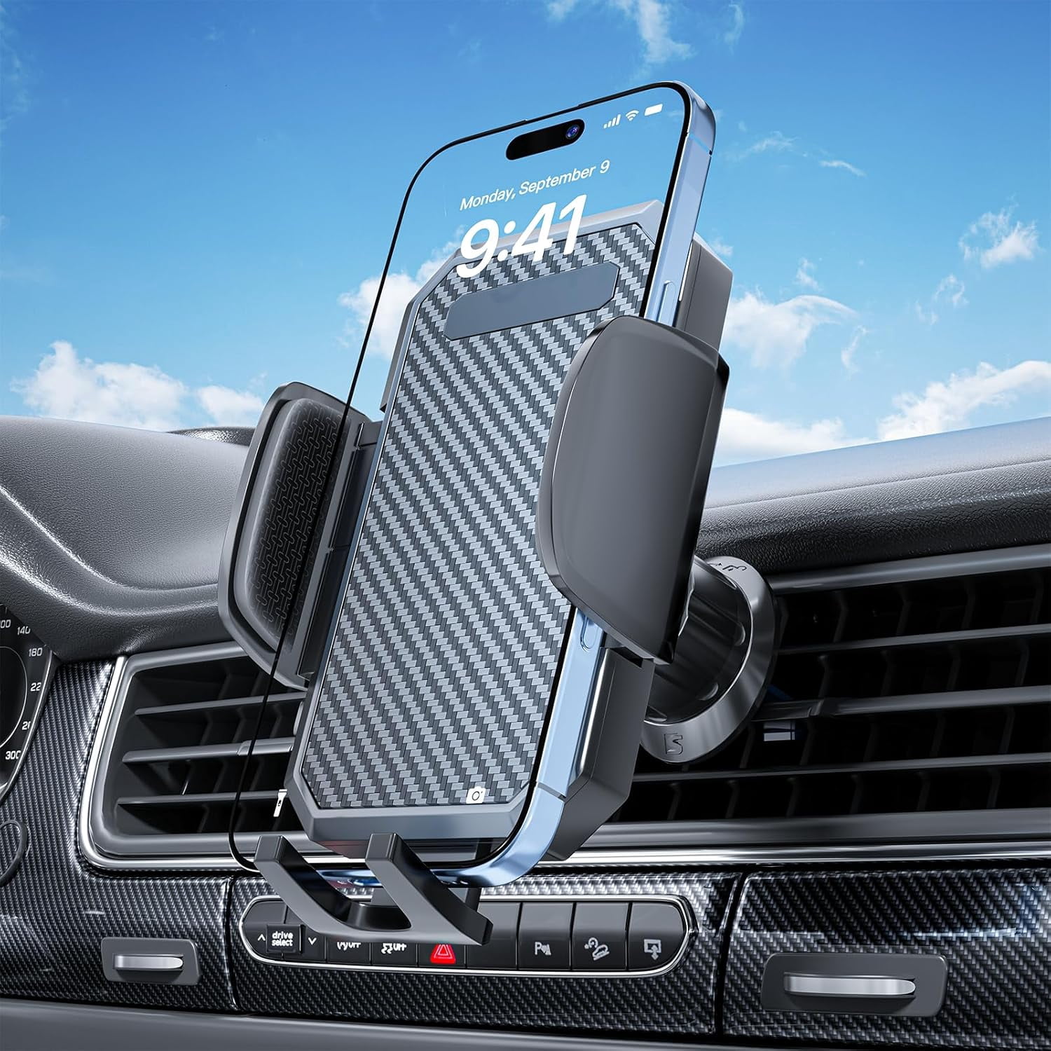 Phone Mount for Car, [ Off-Road Level Suction Cup Protection ] 3in1 ...
