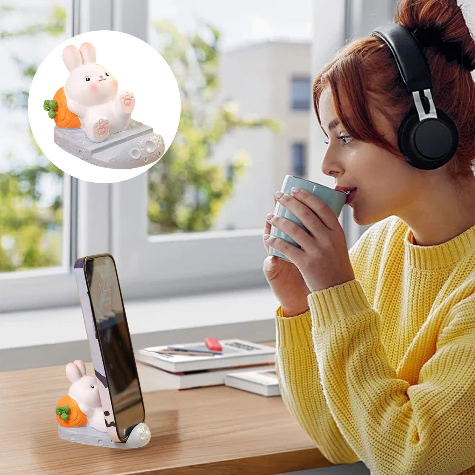 Phone Mount Cute Chubbys Rabbit Mobile Phone Holders Office Desktop ...