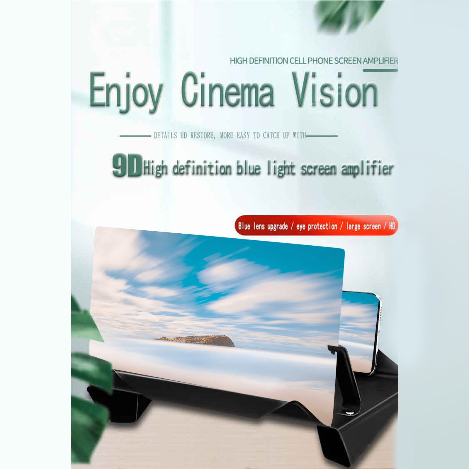 Phone Screen Magnifier Stereoscopic Amplifying 12Inch Desktop Leather ...