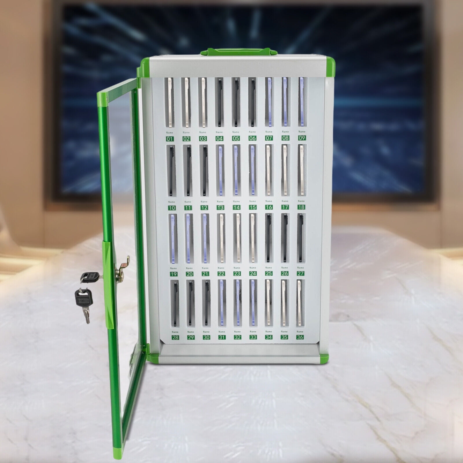 Phone Storage Cabinet, 36 Slots Cell Phone Locker, Portable Phone ...