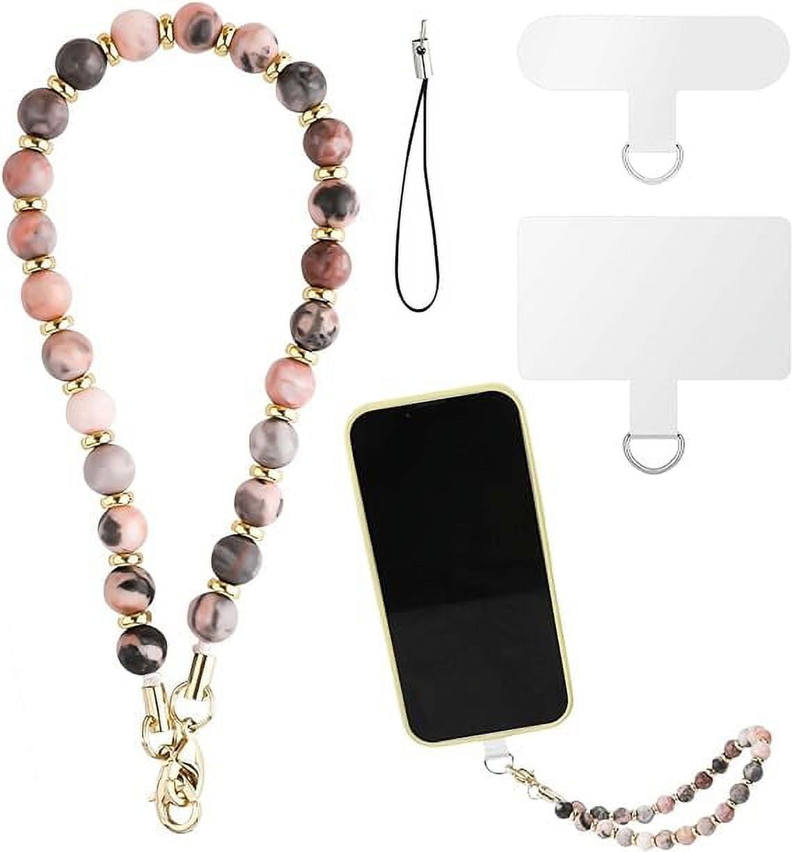 Phone Strap Beaded Chain Link Wristlet, Detachable Chain Phone Wristlet ...