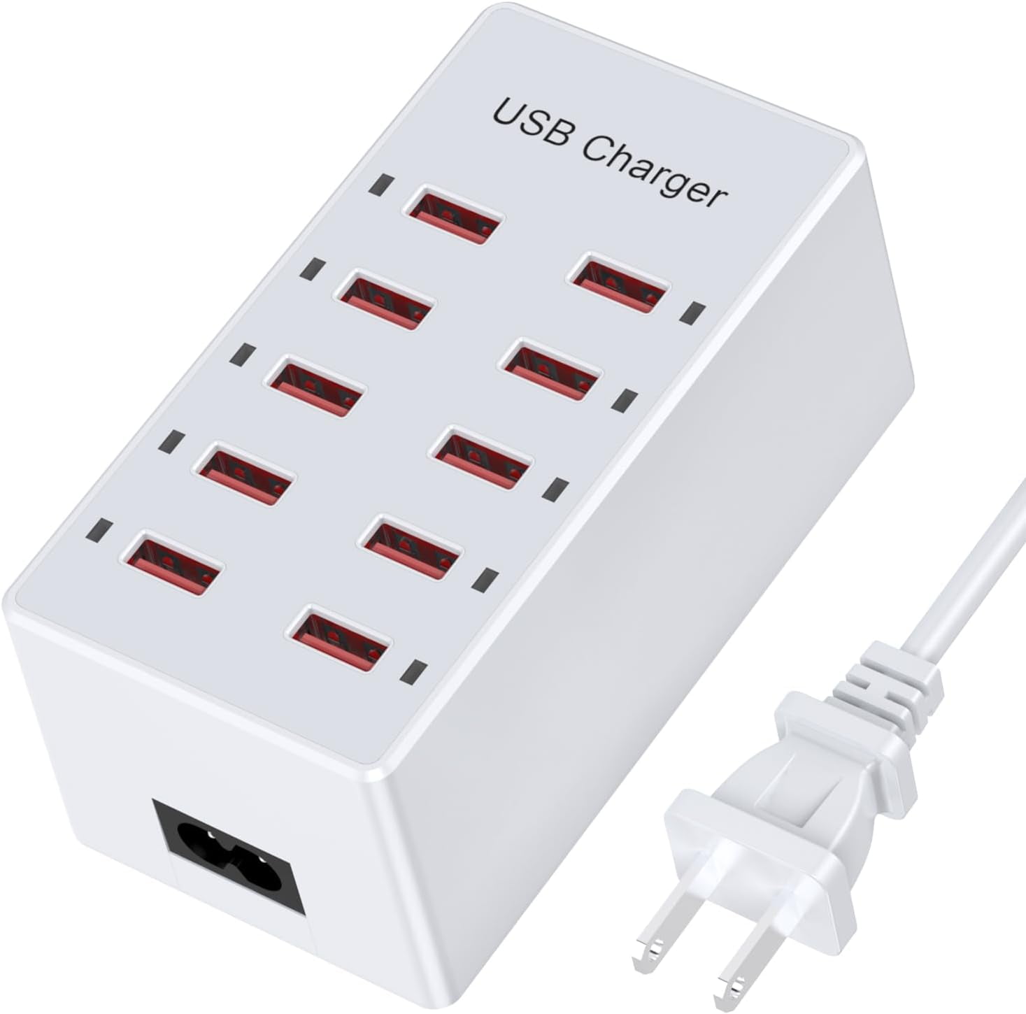 Phone Wall Station for Multiple Devices 10 Ports Power Strip Hub Plug ...