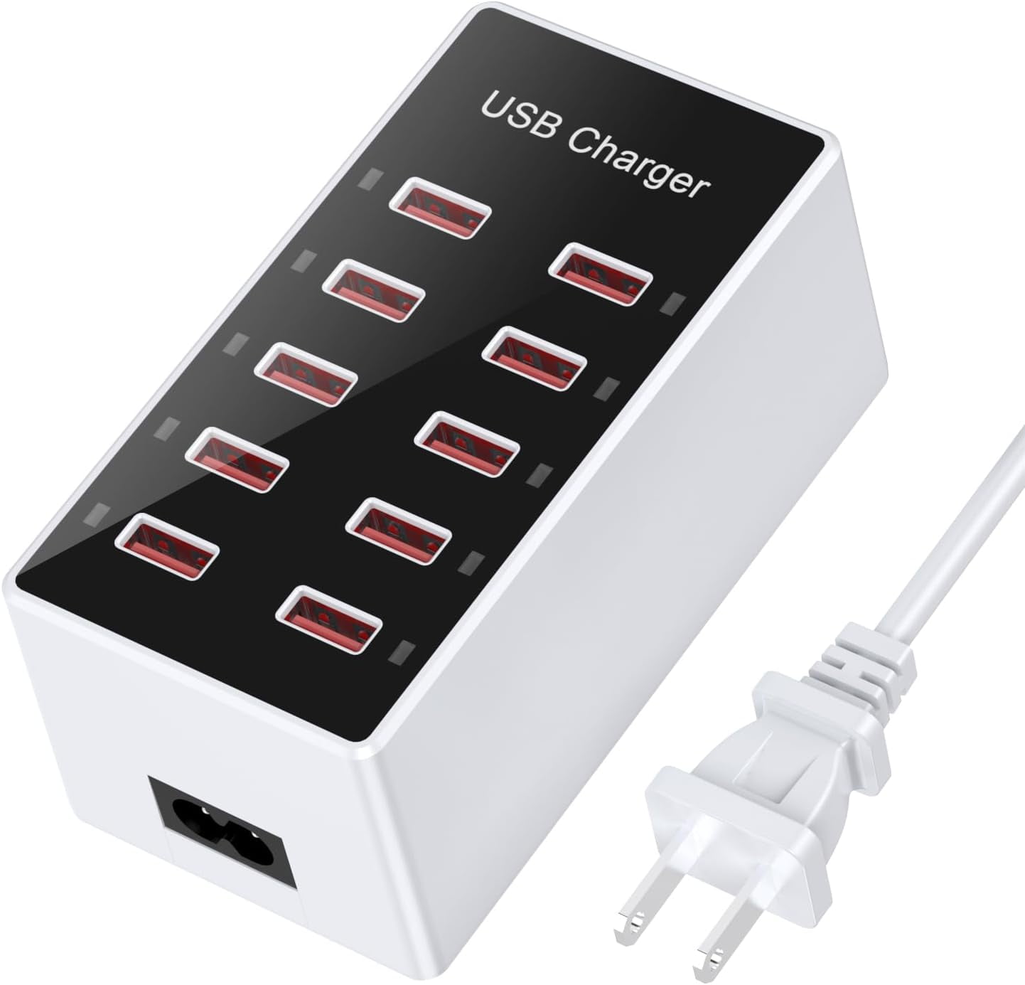 Phone Wall Station for Multiple Devices 10 Ports Power Strip Hub Plug ...