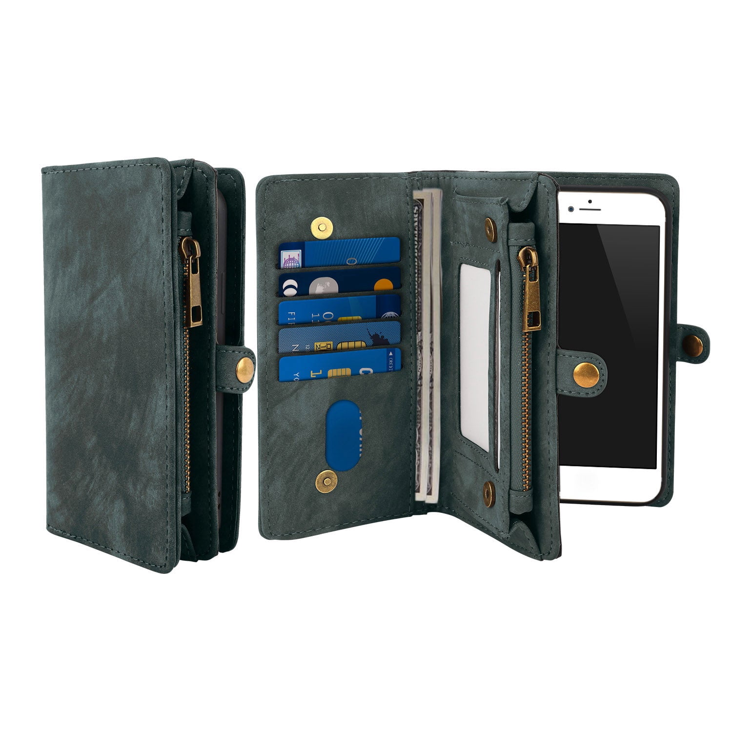 Phone Wallet Case For iPhone 8 Plus Portable Wallet Case - Walmart.com