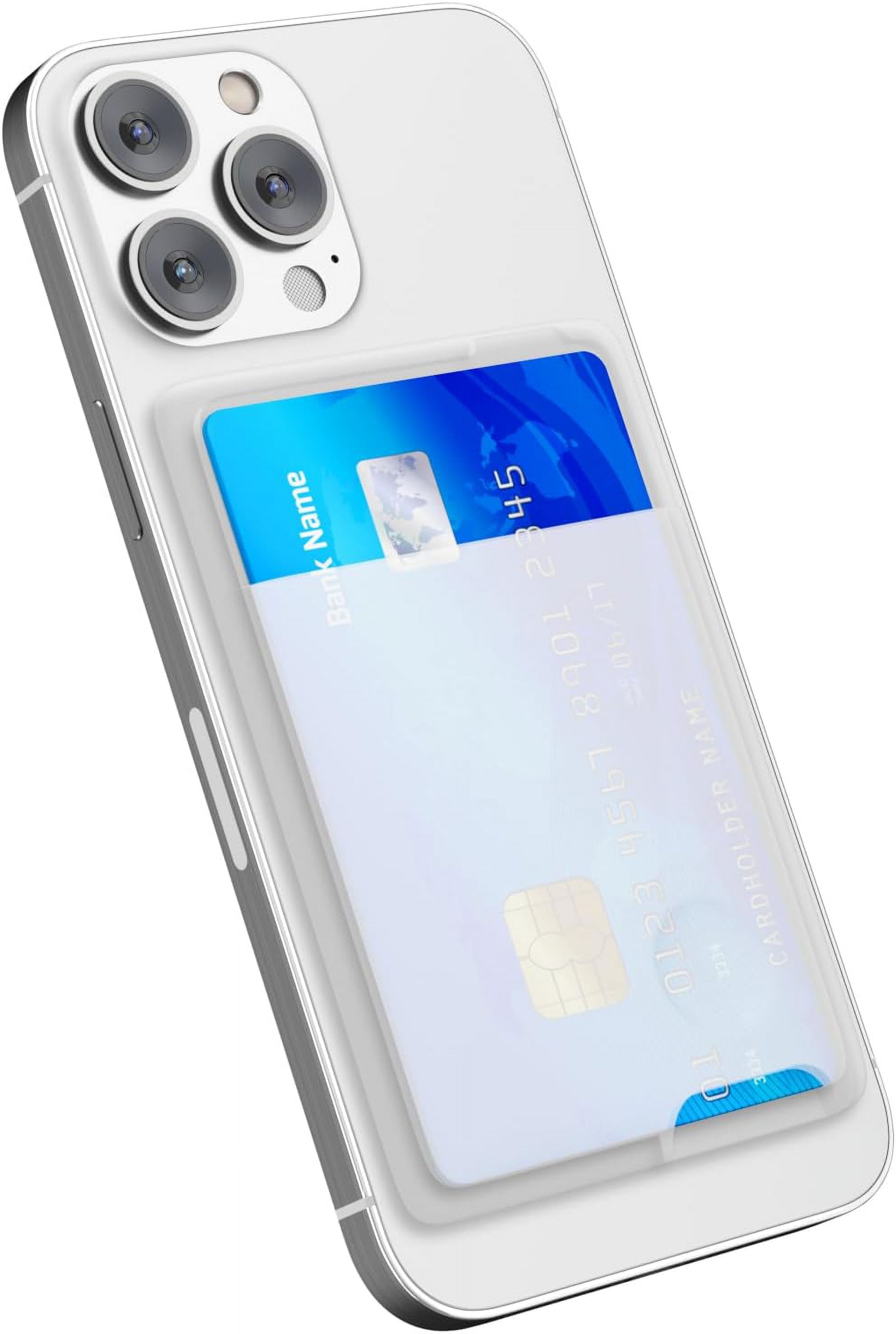 Phone Wallet Stick On, Secure Phone Card Holder Silicone, Adhesive ...