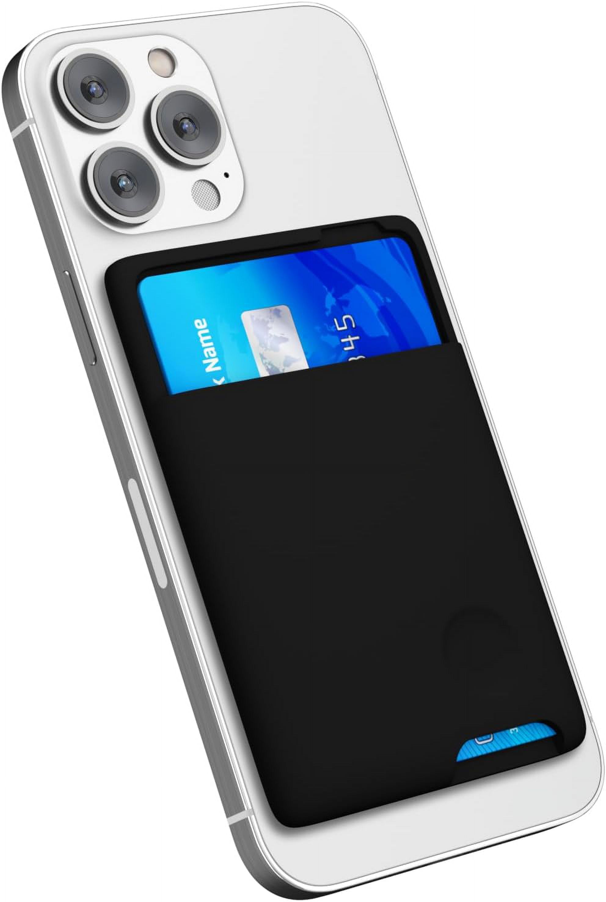 Phone Wallet Stick On, Secure Phone Card Holder Silicone, Adhesive ...