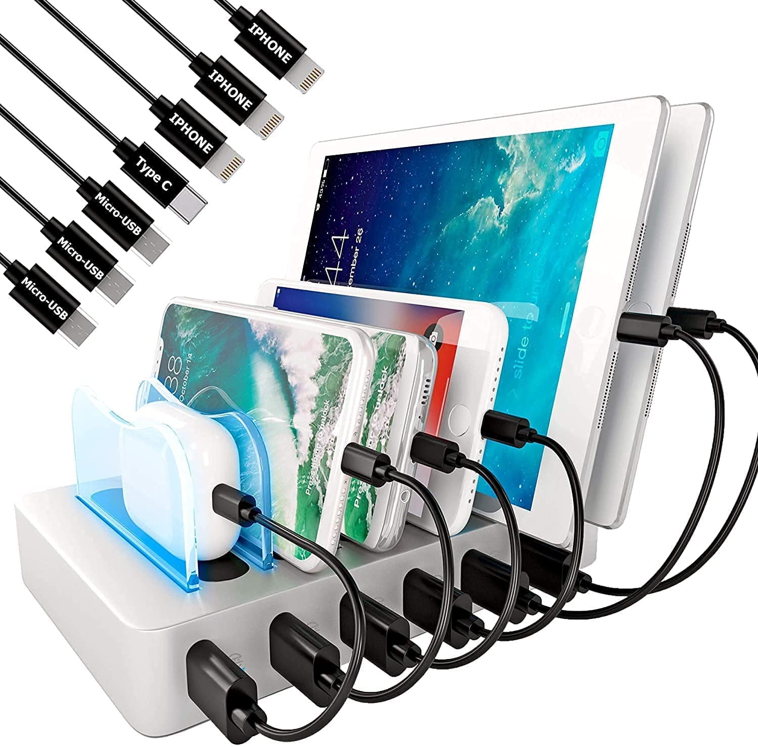 Phonecessity 6-Ports USB Charging Station with Retail Packaging, New ...