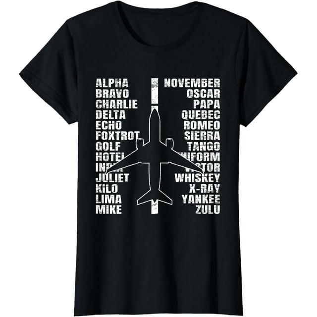 Phonetic Alphabet Aircraft Pilot Plane Aviator Airplane T-Shirt ... Phonetic Alphabet Aircraft Pilot Plane Aviator Airplane T-Shirt ...