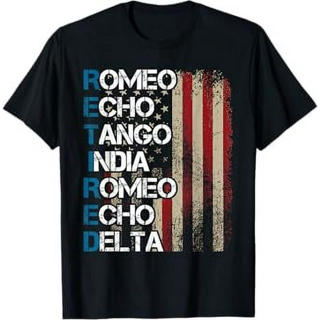Phonetic Alphabet Retired Veteran Retirement Army Military T Shirt