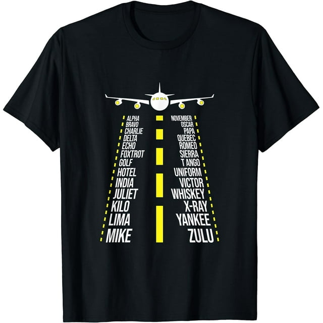 Phonetic Alphabet T-Shirt | Pilot Airplane T-Shirt - Walmart.com