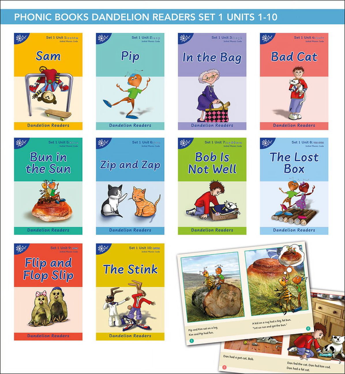 Phonic Books Beginner Decodable: Phonic Books Dandelion Readers Set 1 ...