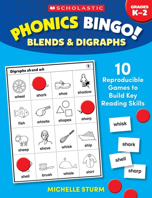 Phonics Bingo: Blends & Digraphs: 10 Reproducible Games to Build Key ...