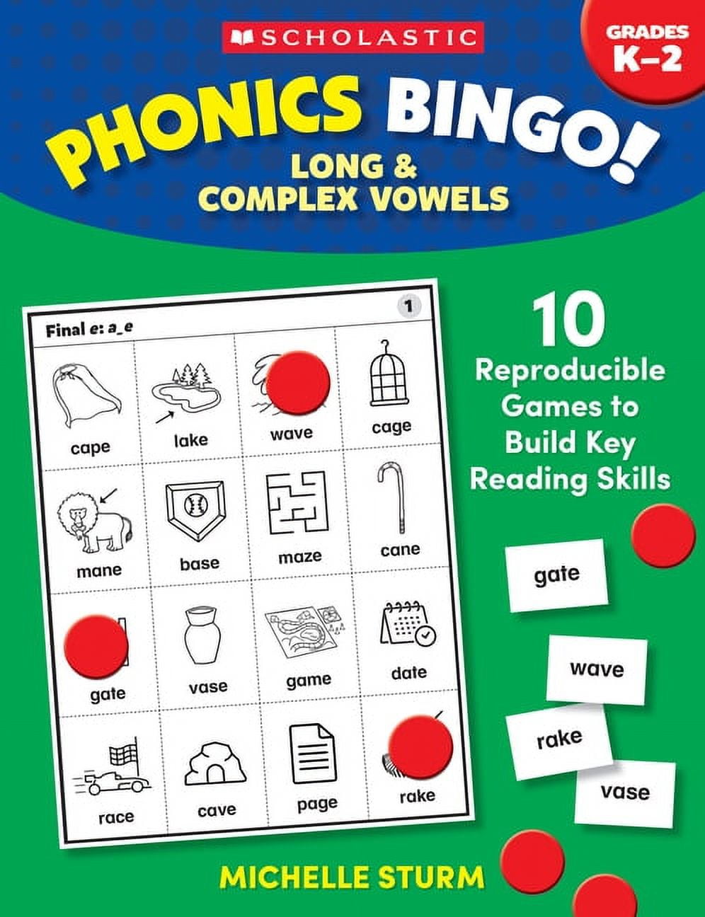 Phonics Bingo: Long & Complex Vowels: 10 Reproducible Games to Build ...