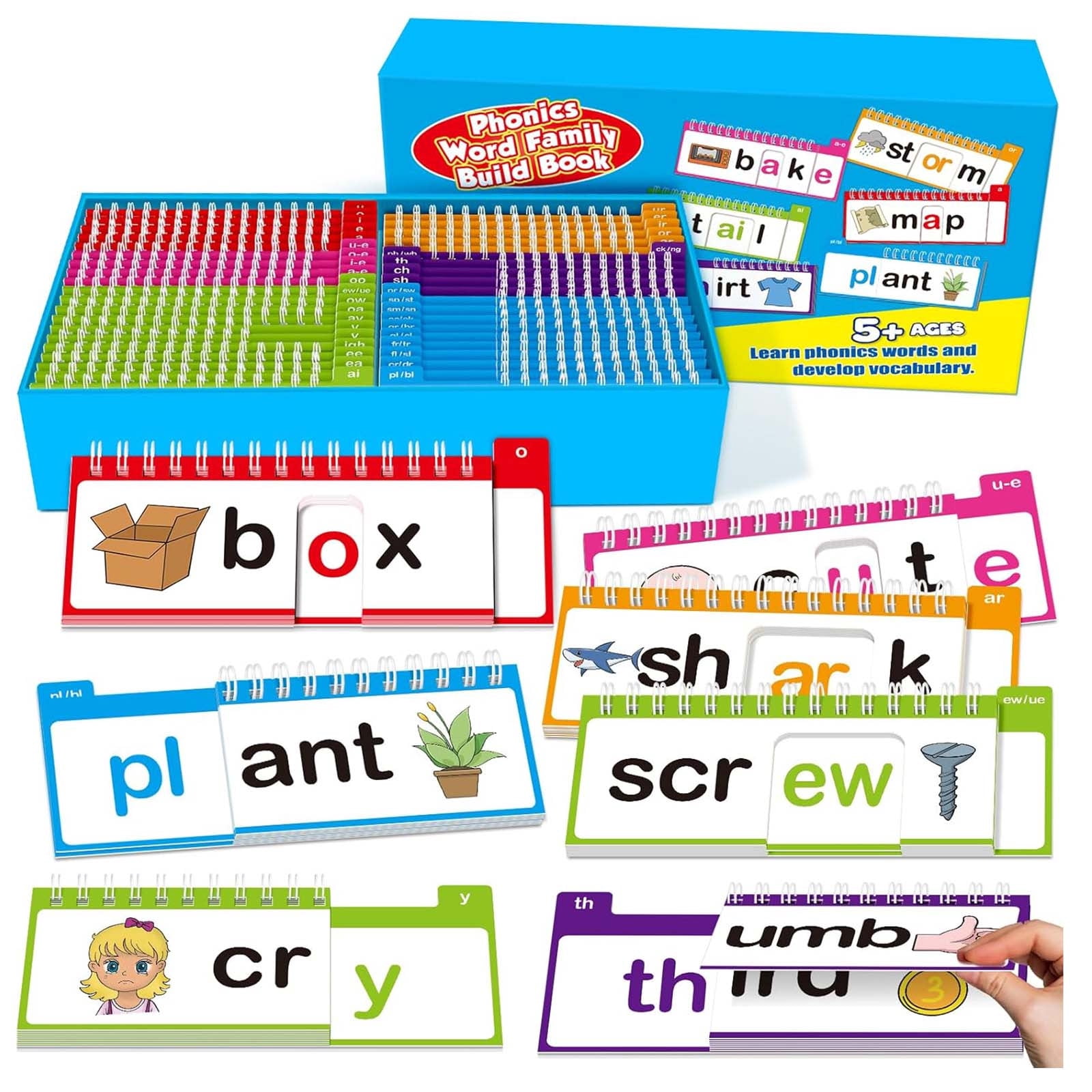 Phonics Family Build Book Set, Interactive Cards for Ages 5+, Learn to ...