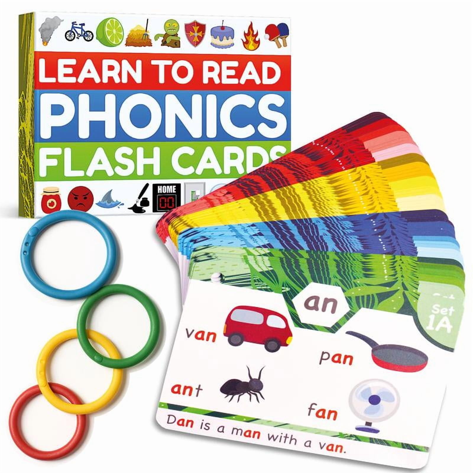 Phonics Flash Cards - Learn to Read Phonics with Color Coded Levels ...