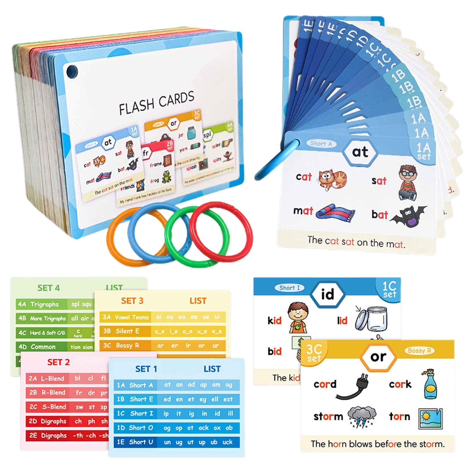 Phonics Flash Cards,Sight Word Flash Cards,Educational Root Phonics ...