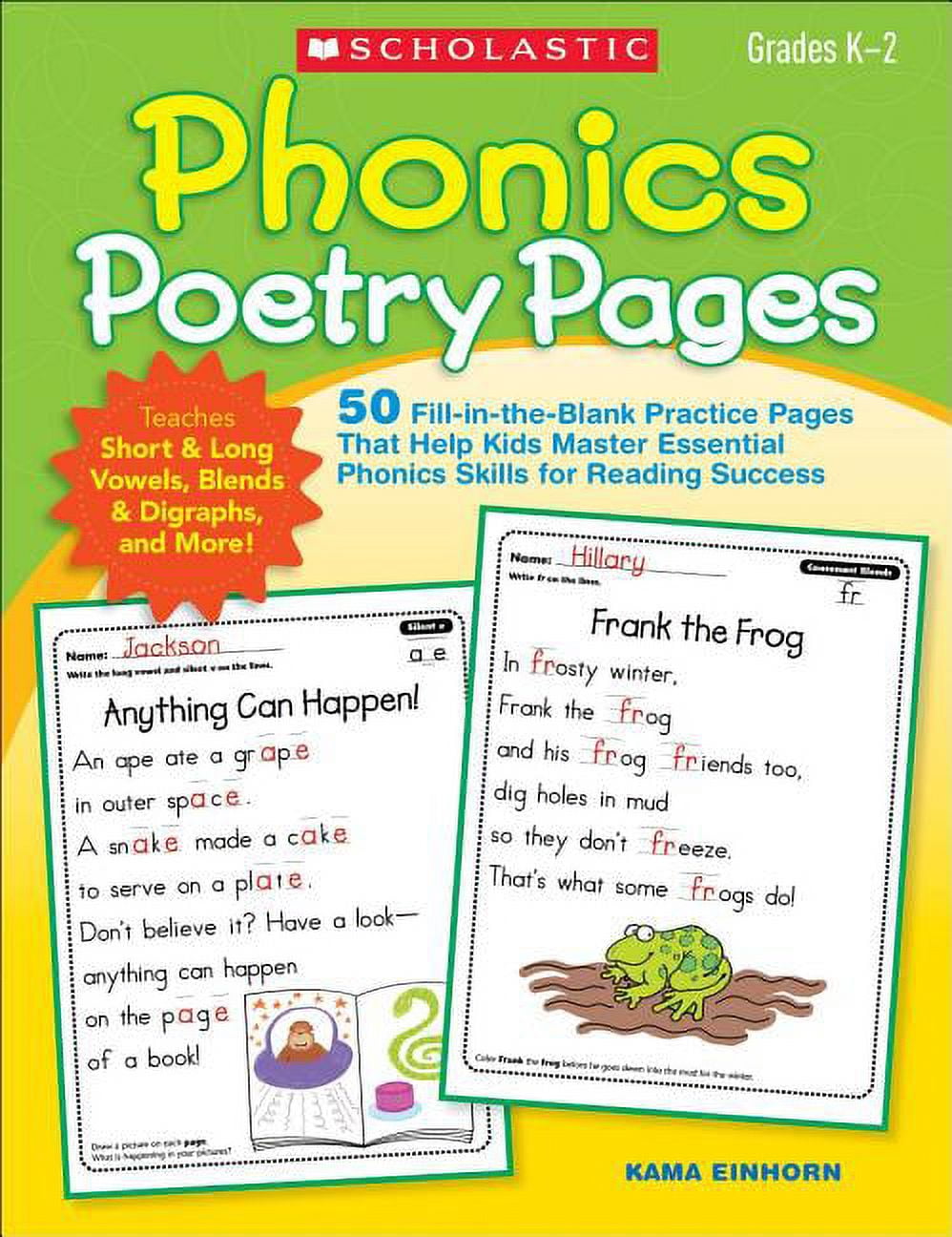 Phonics Poetry Pages: 50 Fill-In-The-Blank Practice Pages That Help ...
