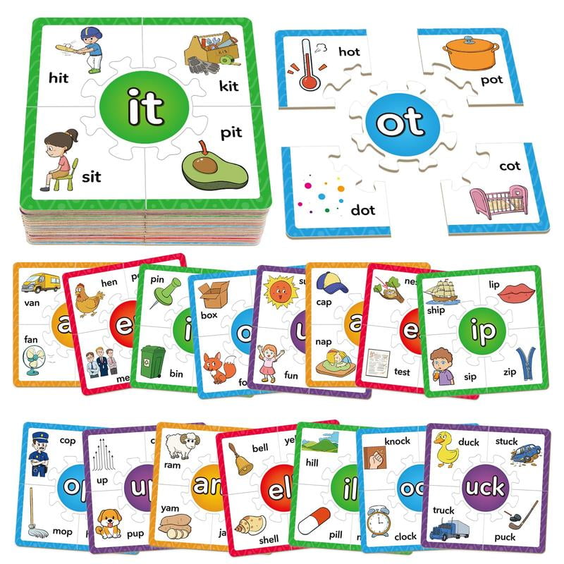 Phonics Puzzles Rhyming Games Phonics Games Flash Cards, Learn to Read ...