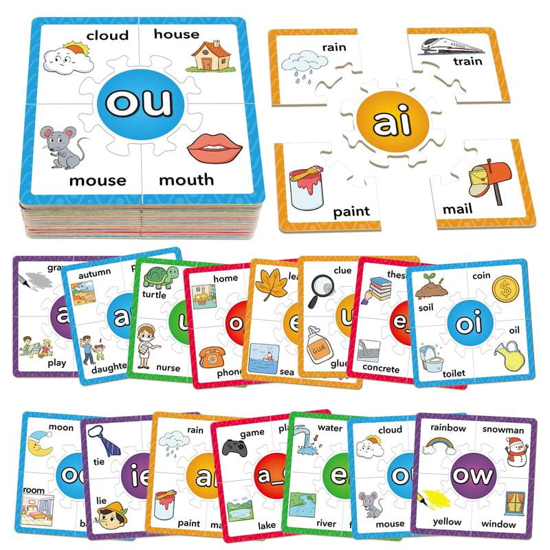 Phonics Puzzles Rhyming Games Phonics Games Flash Cards, Learn to Read ...