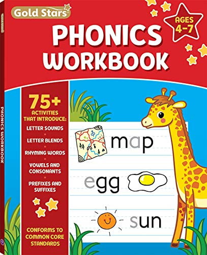 Pre-Owned Phonics Workbook for Ages 4-7 with 75+ Activities, Letter ...