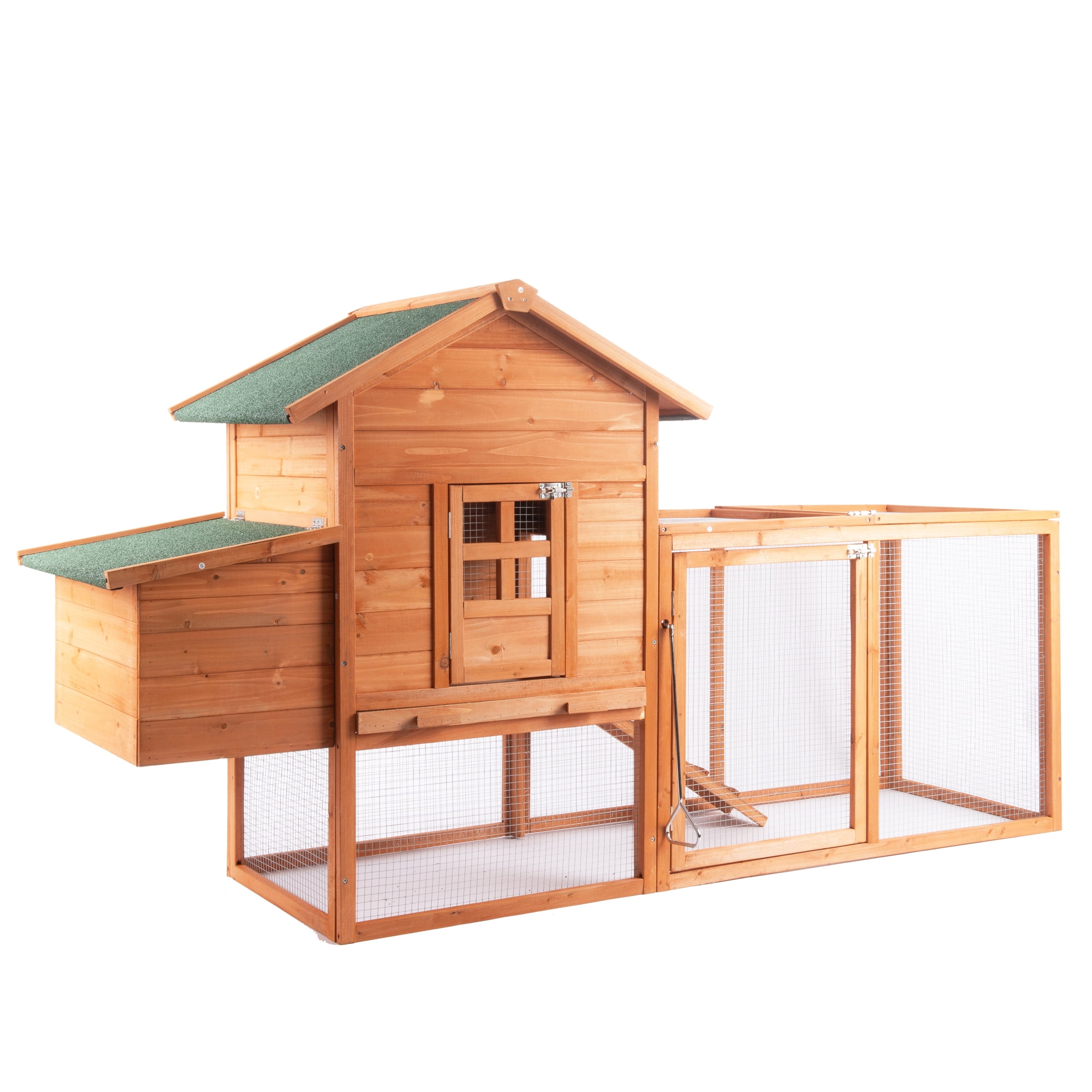 Phonjoroo 80" Chicken Coop for 2-4 Chickens Outdoor Wooden Hen House ...