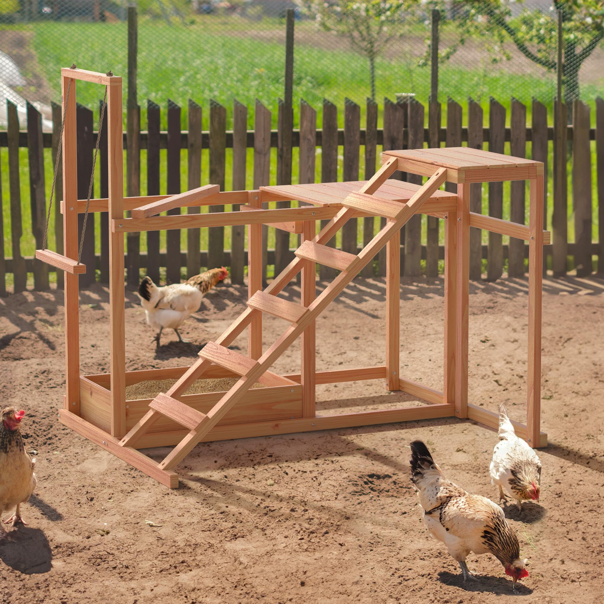 Phonjoroo Chicken Activity Play Chicken Perches for Poultry Run with ...
