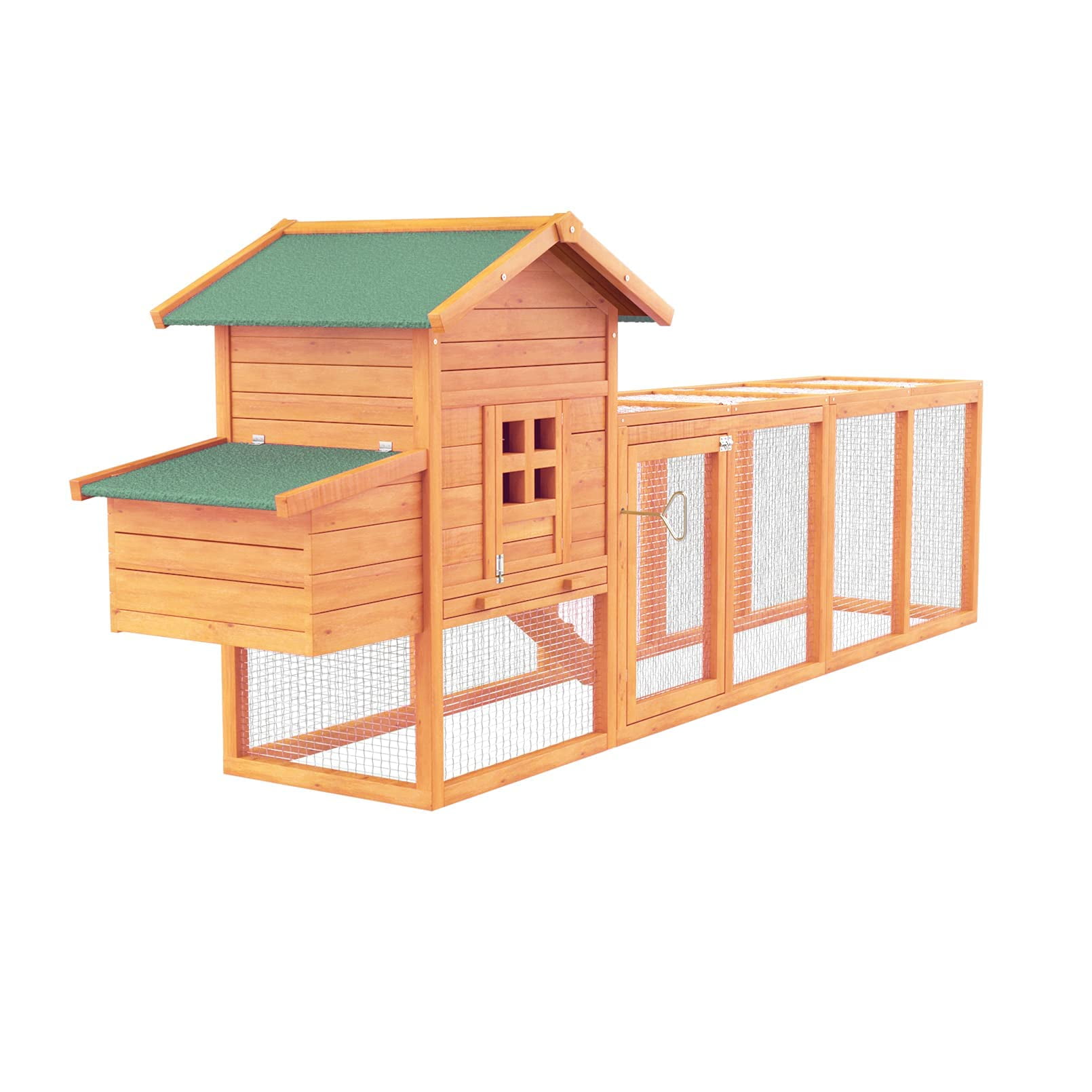 Phonjoroo Chicken Coop for 4-6 Chickens Outdoor Wooden Rabbit Hutch ...