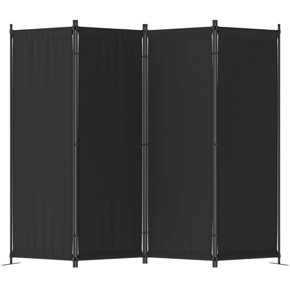 Room Divider 6FT Folding Privacy Screens with Lockable Wheels, 4 Panel ...