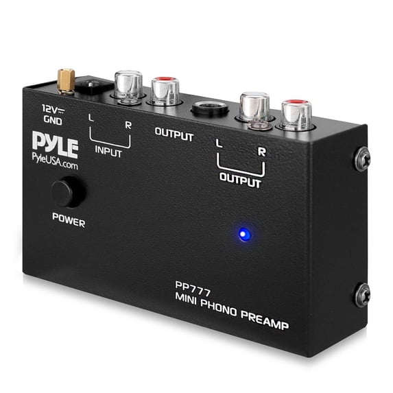 Pyle Phono Turntable Preamp, Mini Stereo Preamplifier with RCA Input ...