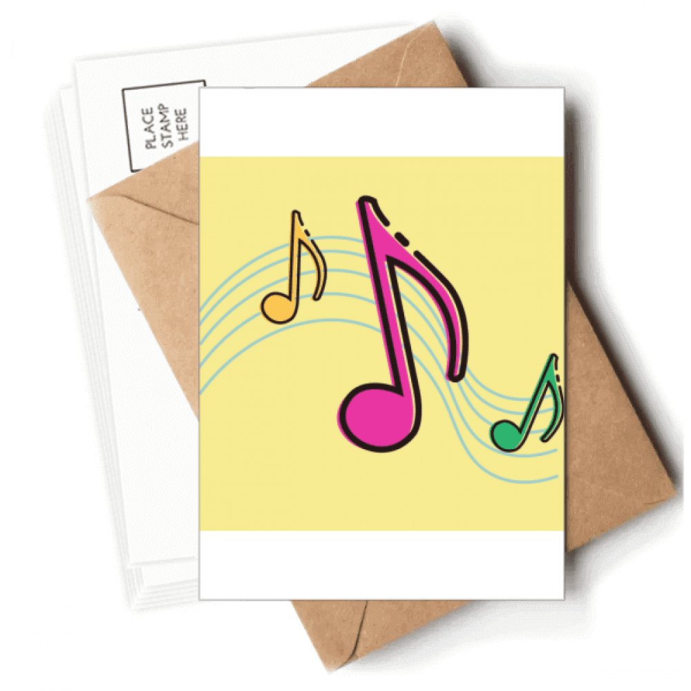 Phonogram Stave Musical Postcards Envelopes Blank Note Cards Mailing ...