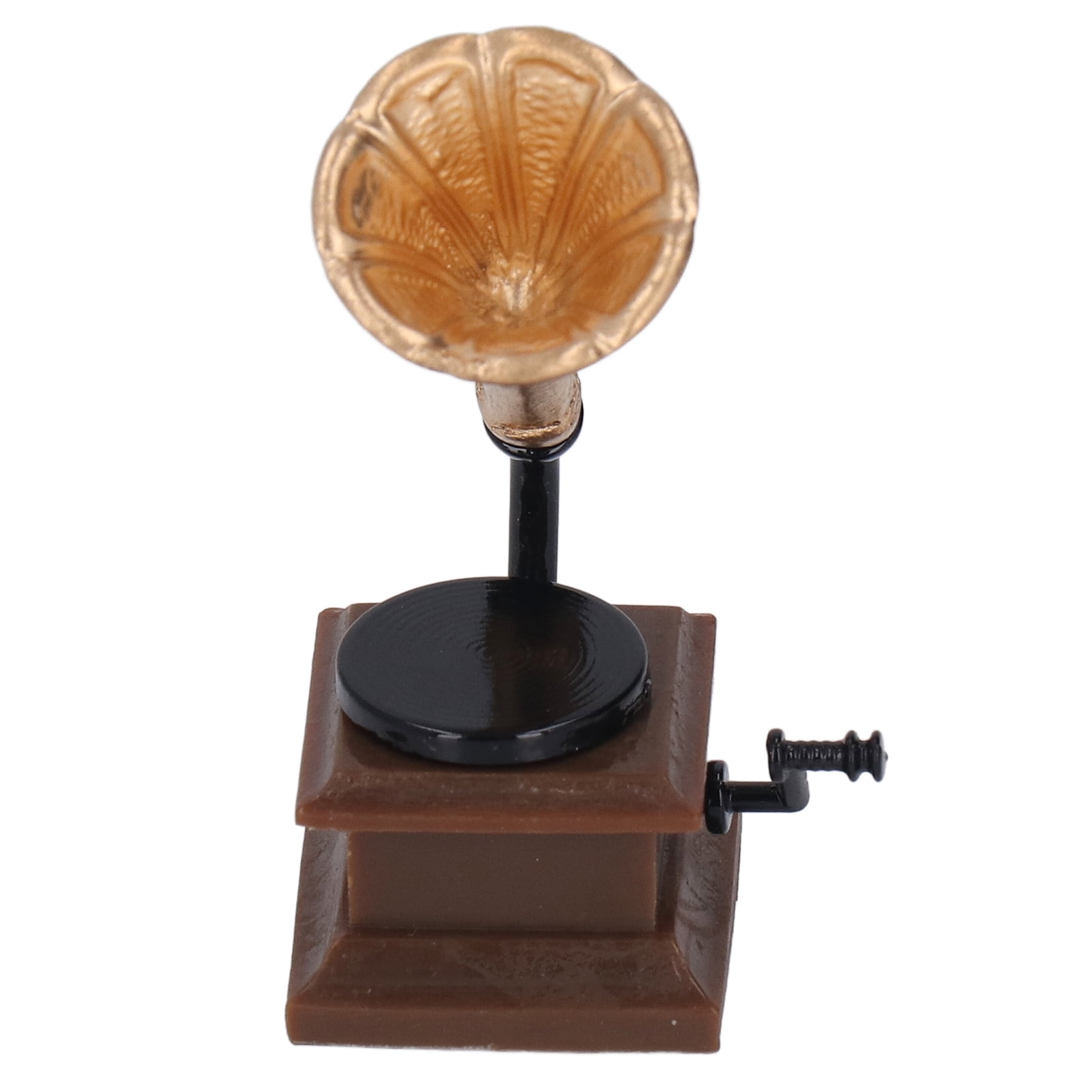 Phonograph 1:12 Scale Resin Alloy Vintage Style Mini Gramophone Doll ...