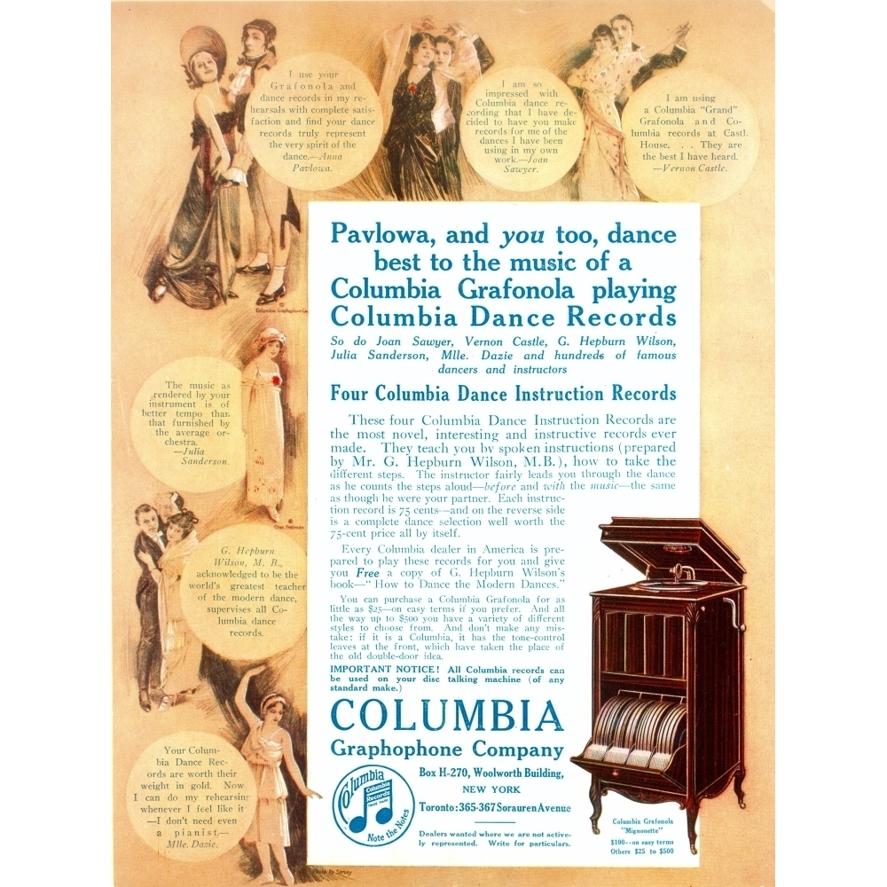 Phonograph 1914. Namerican Magazine Advertisement 1914 For The Columbia ...