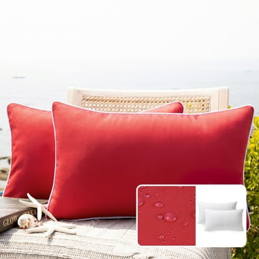Phantoscope Outdoor Waterproof Decorative Throw Pillow, 18" x 18", Gray ...