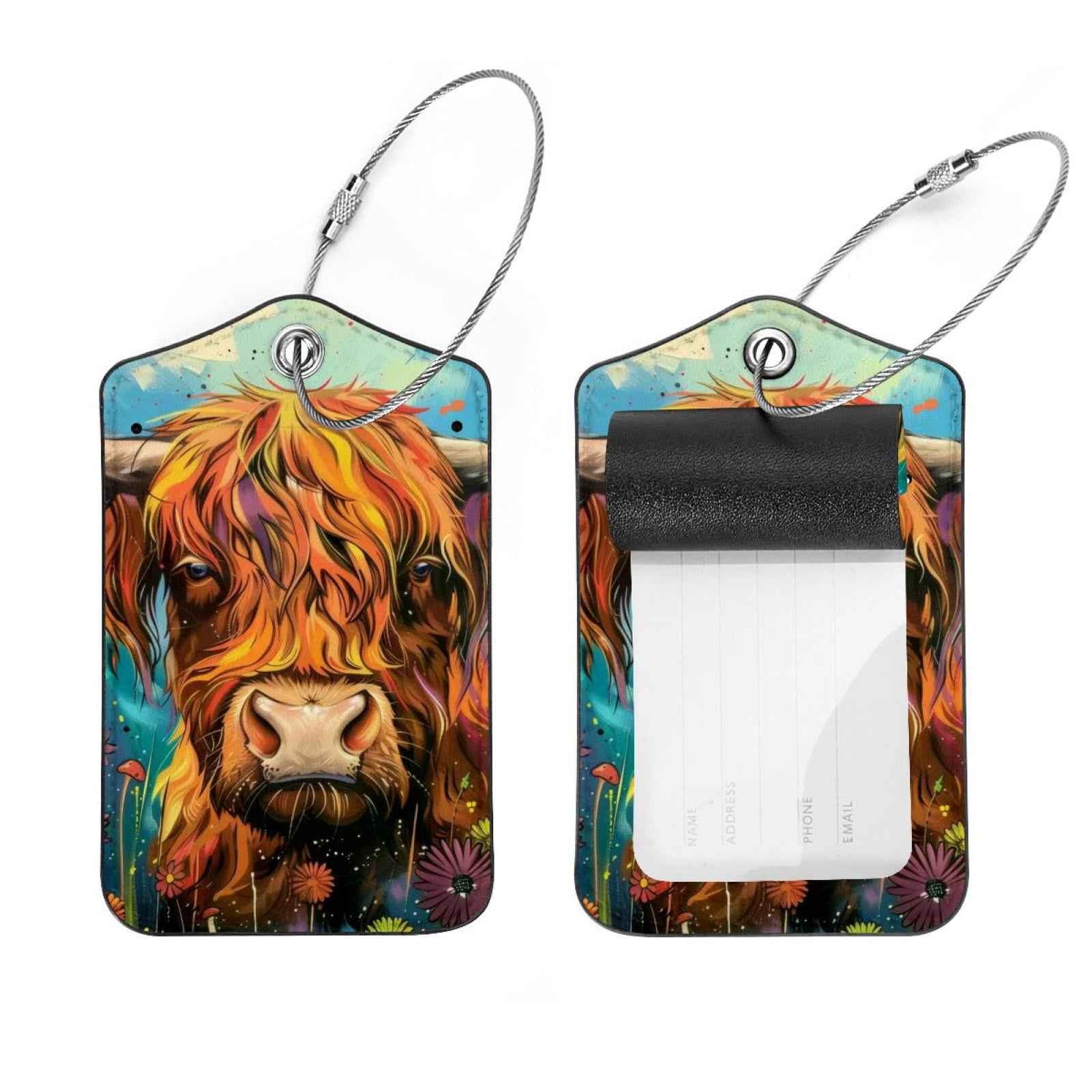 PhooArto 2 PCS Luggage Tag for Suitcase Bag Tags for Backpacks Baggage ...