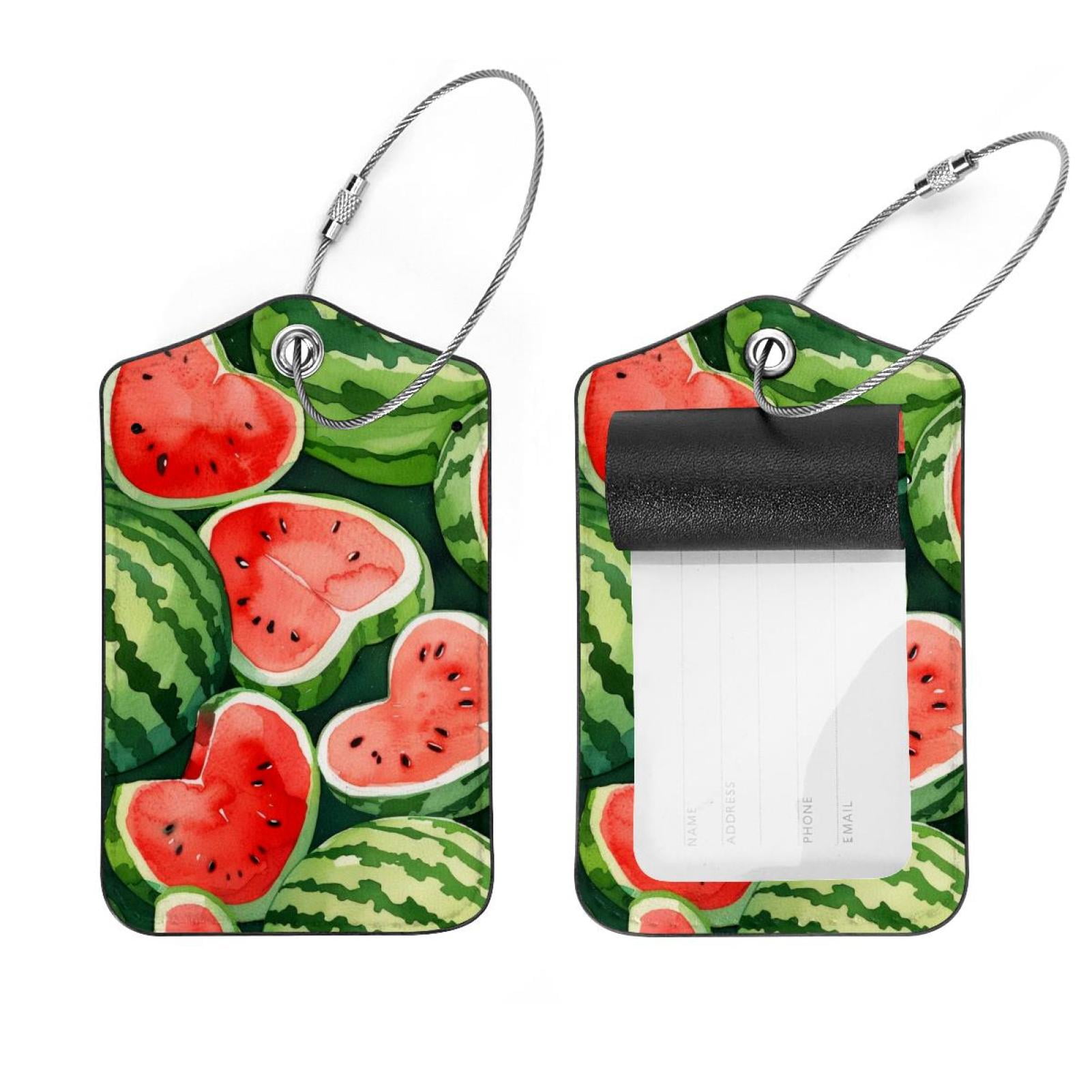 PhooArto 2 Pack Leather Luggage Tag with Stainless Steel Loop, Love ...