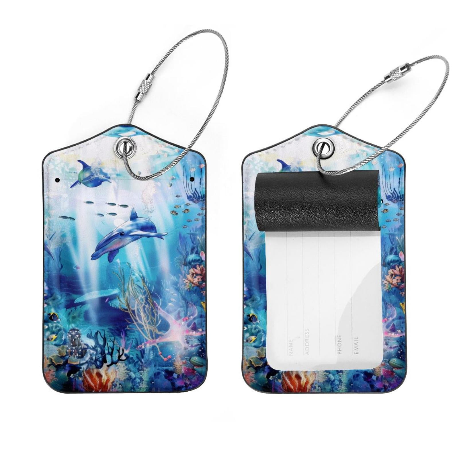 PhooArto 2 Pcs Marine Life Ocean Seaworld Luggage Tag for Suitcases ...